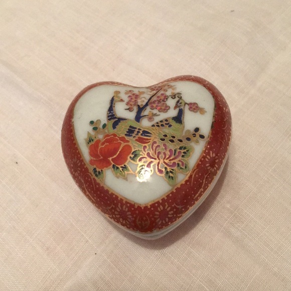 Accents | Heart Shaped Satsuma Japanese Trinket Box | Poshmark